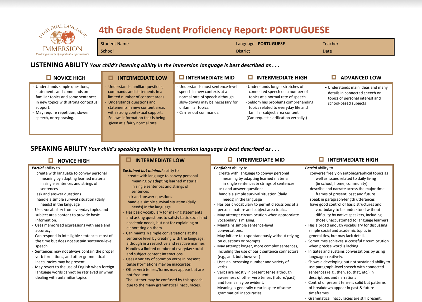 4 – LANGUAGE PROFICIENCY